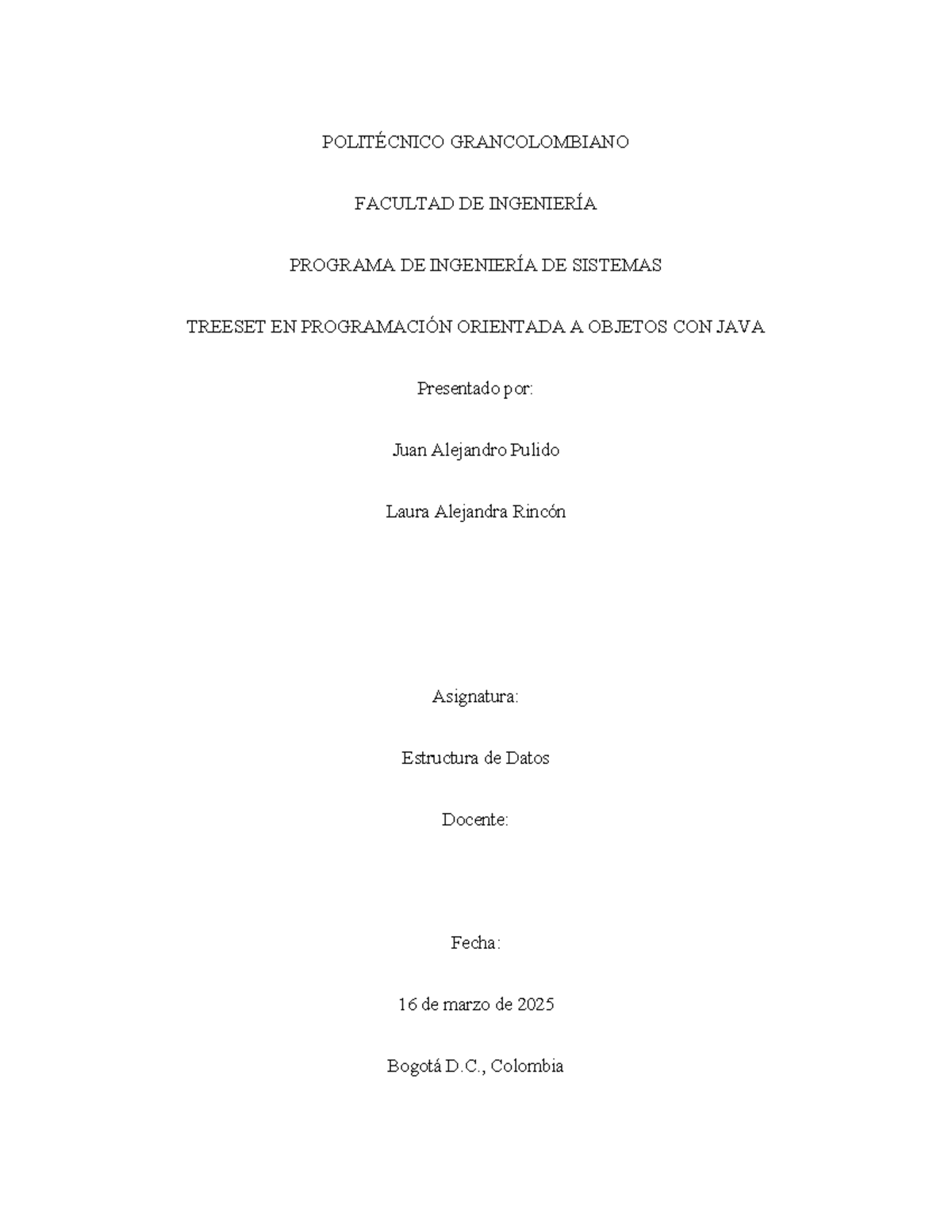 Estructura de Datos: TreeSet en Programación Orientada a Objetos con Java - Studocu