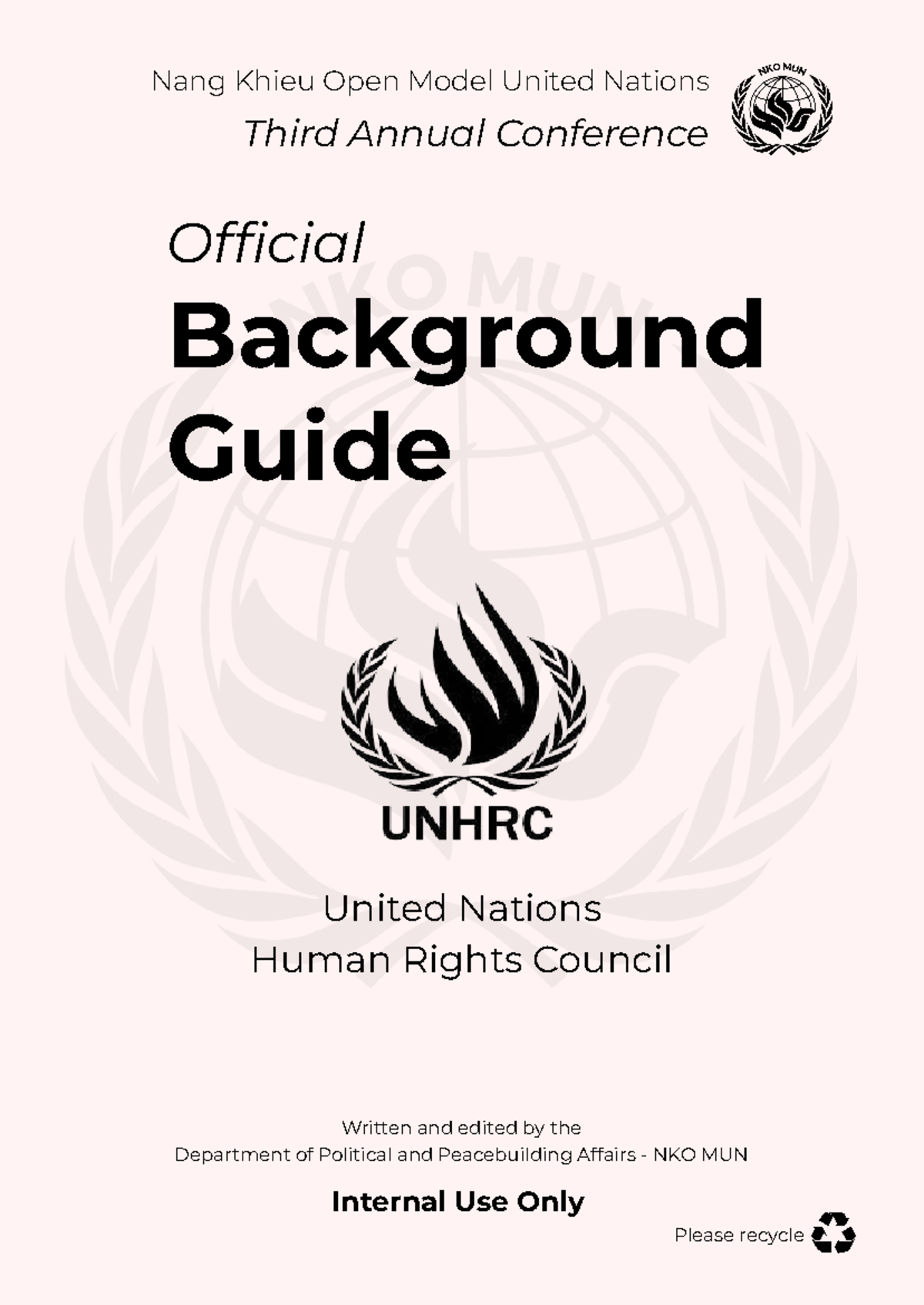[NKO MUN'24] Unhrc - Background Guide - Nang Khieu Open Model United ...