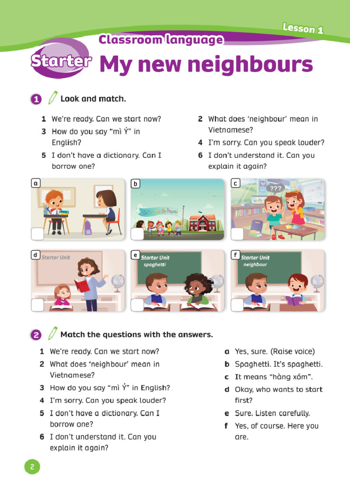 Discovery 5 Unit 0: Classroom Language & Vocabulary Lessons - Studocu