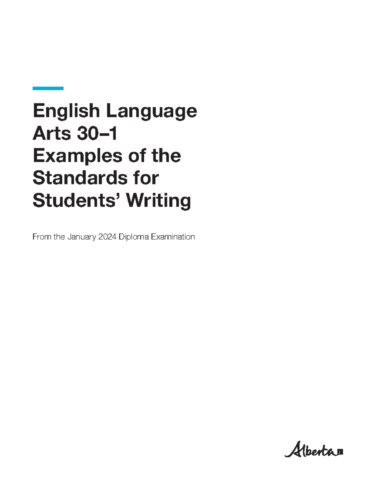 ELA 30-1 Writing Examples from January 2024 Diploma Exam - Studocu