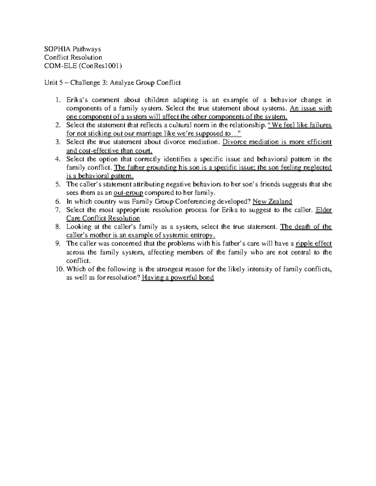 Conflict Resolution Strategies: Milestone 3 Insights and Analysis - Studocu