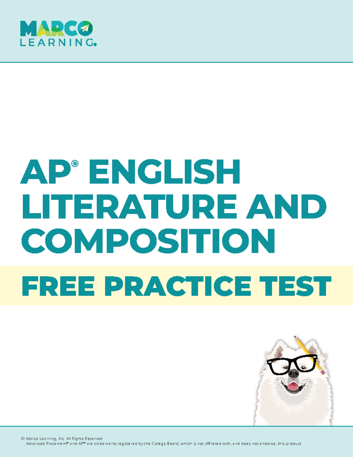 AP ENGLISH LITERATURE AND COMPOSITION PRACTICE TEST 1: FREE TEST NOTES ...