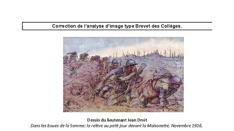 Correction d'Analyse d'Image: Brevet des Collèges (3e) - Studocu