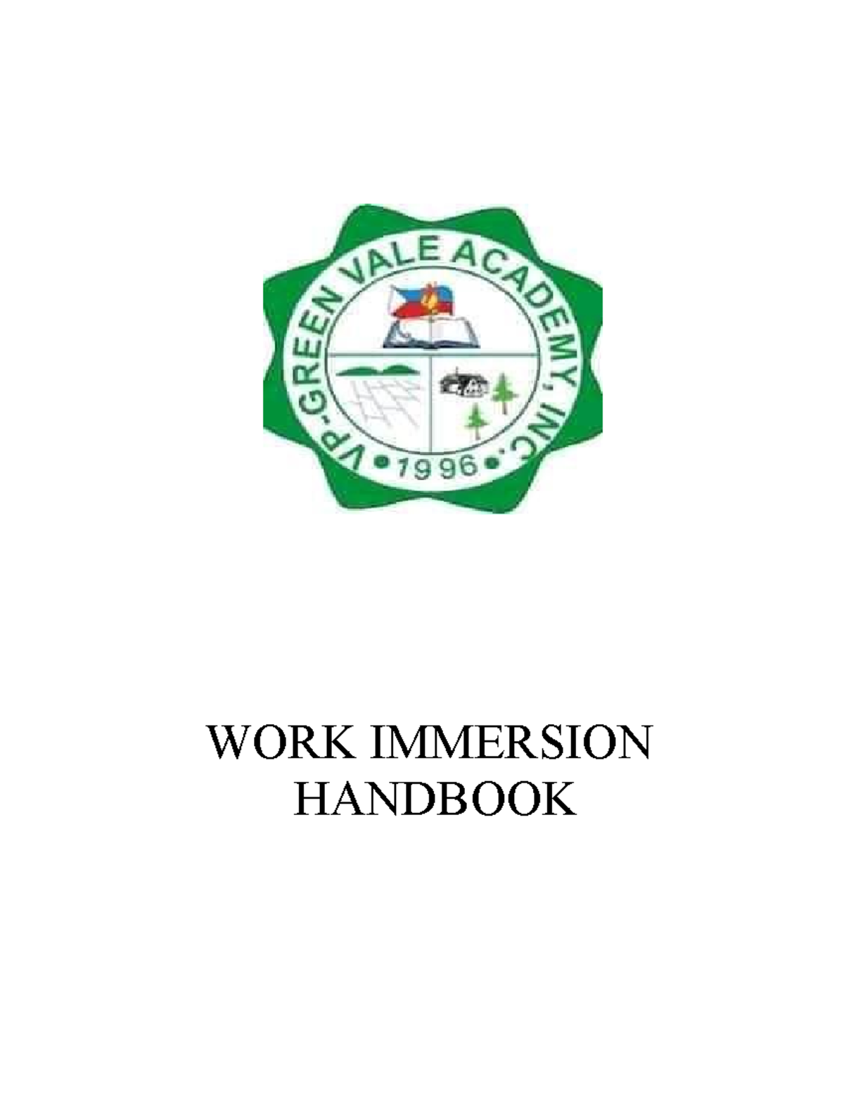 433296029 Work Immersion Hand Book - WORK IMMERSION HANDBOOK Republic ...