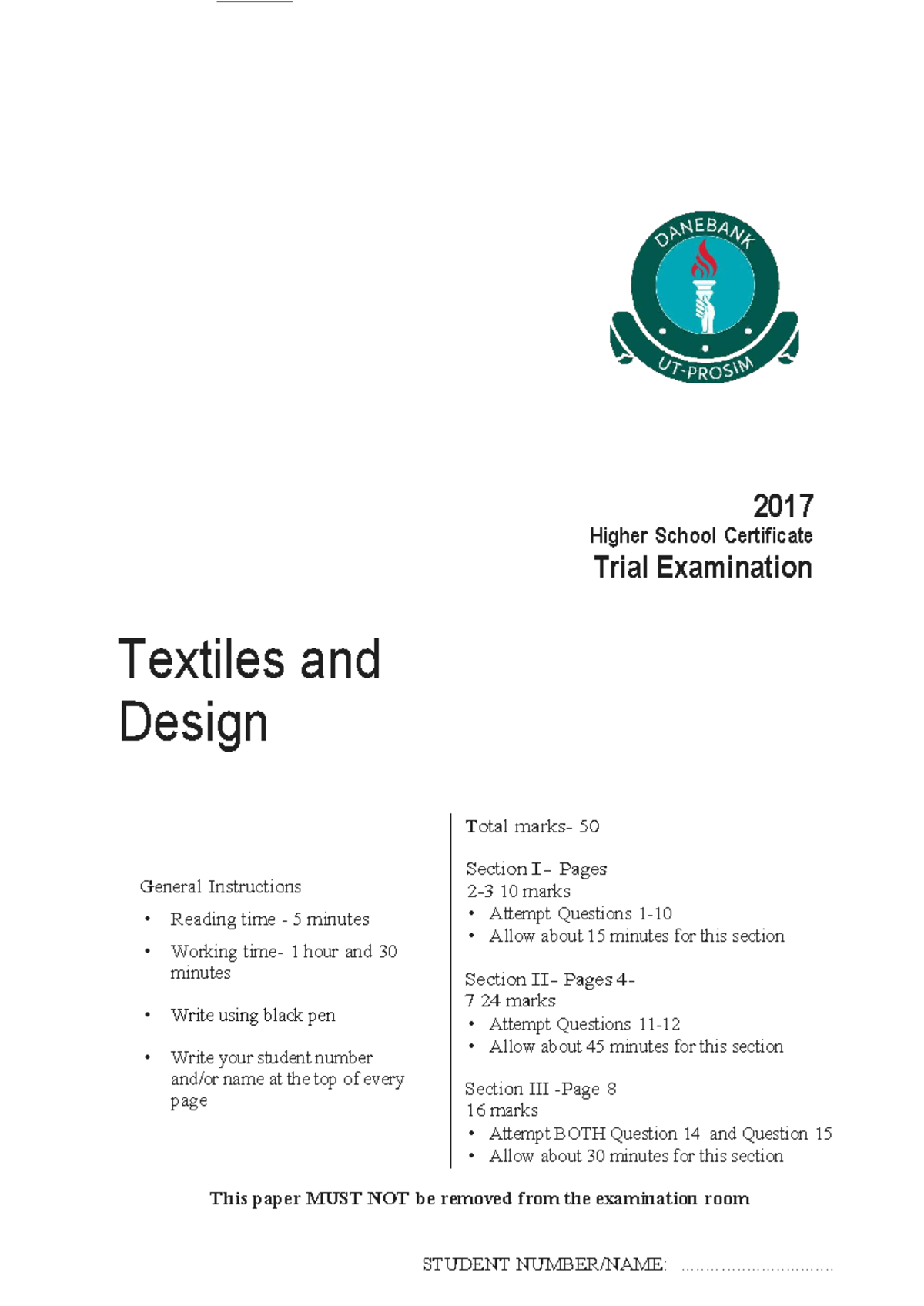 2017 HSC Trial Exam Study Notes: Textiles & Design - Studocu
