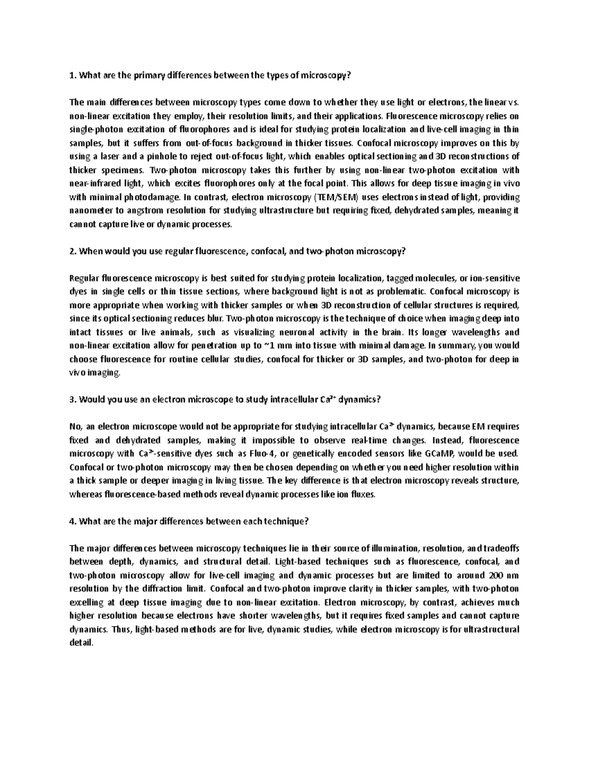 BIO3153 - Midterm 1 Review: Microscopy & Cytoskeletal Dynamics - Studocu