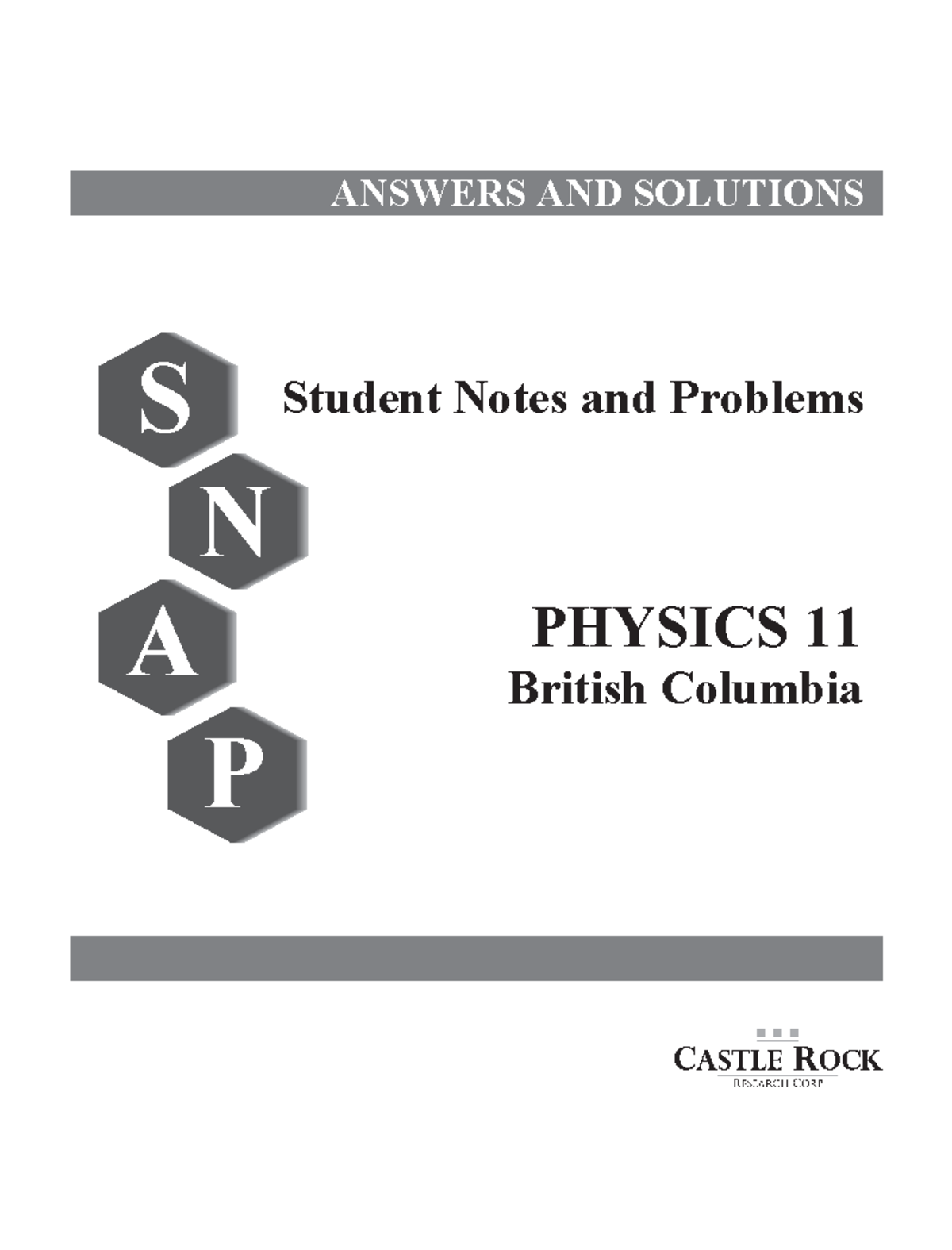 BC SNAP Physics 11 Complete Solutions for Lessons and Practice - Studocu