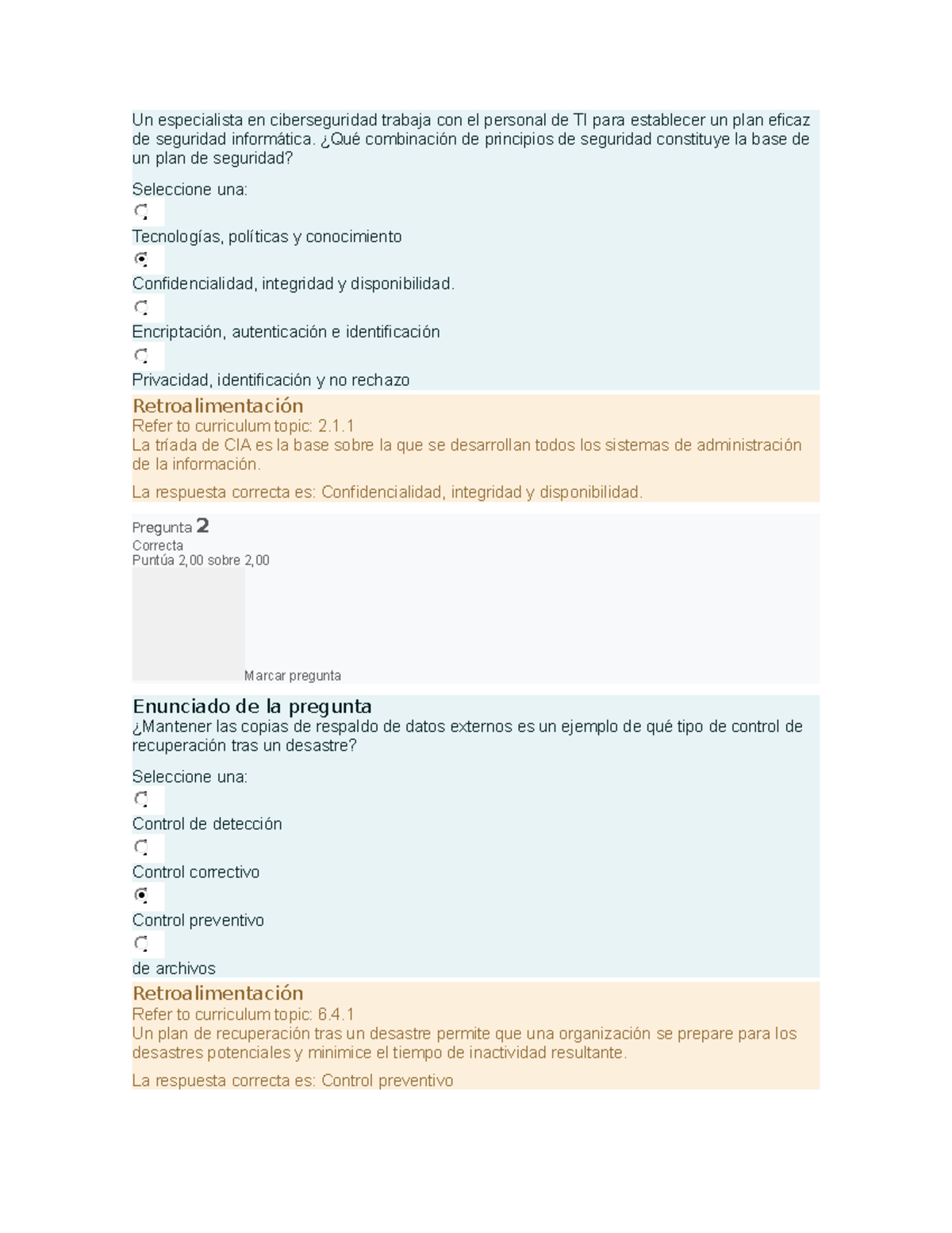 Ciberseguridad RESPUESTAS DE CURSO - Un especialista en ciberseguridad ...