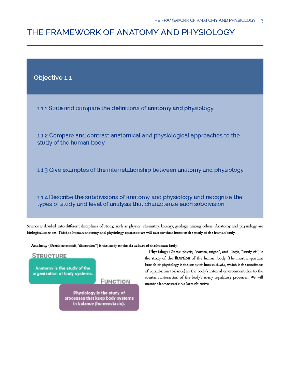 Anatomy & Physiology Framework: Unit 1 Overview (HTHS 2230) - Studocu