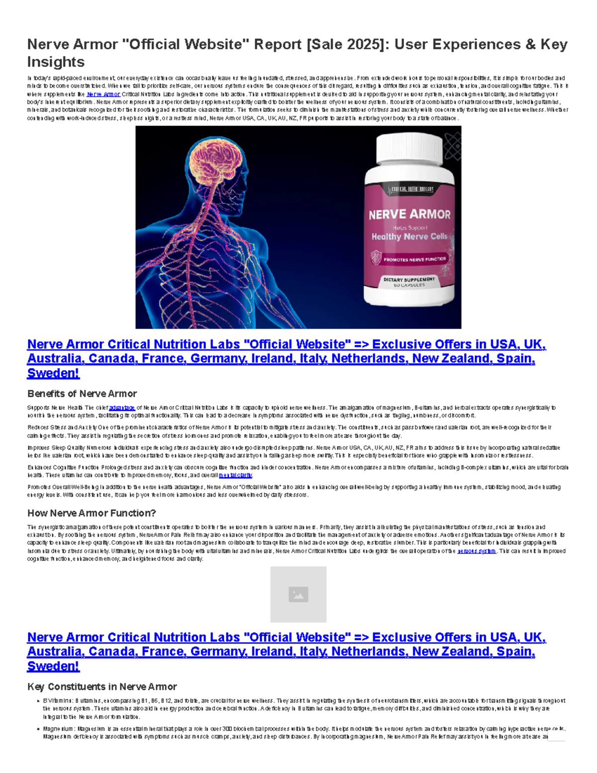 Nerve Armor Official Report [Sale 2025]: User Insights & Experiences ...