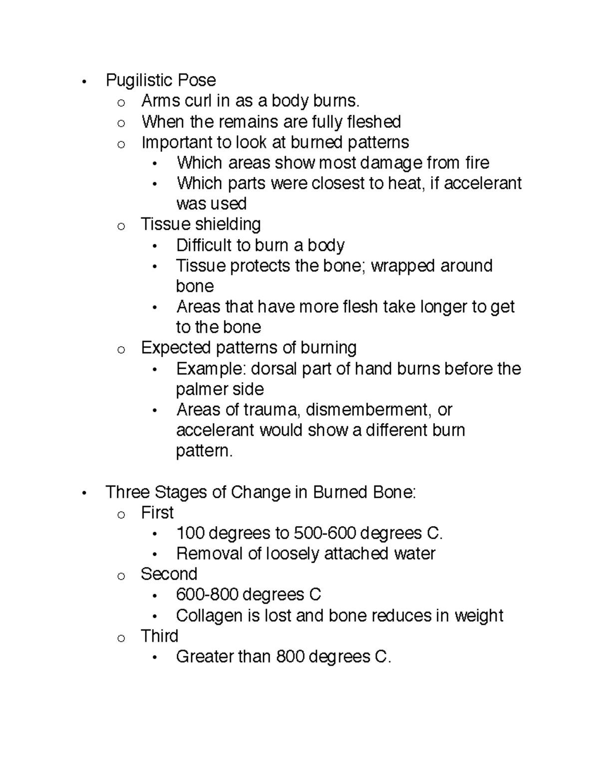 Burned Bodies - Lecture Notes 24: Understanding Burn Patterns ...