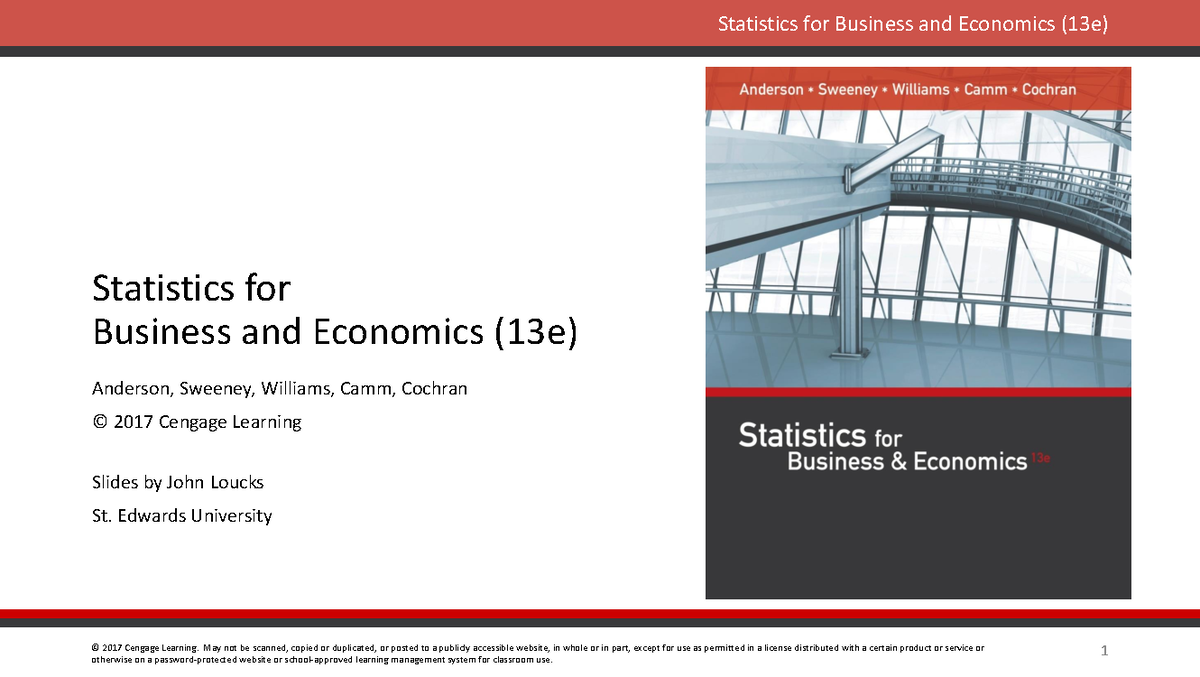 Chap6 - Slide - © 2017 Cengage Learning. May not be scanned, copied or duplicated, or posted to ...