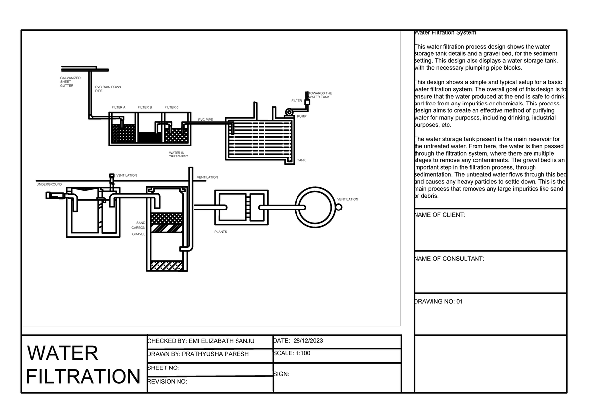 Water Filtration System Design - Layout 1 - Studocu