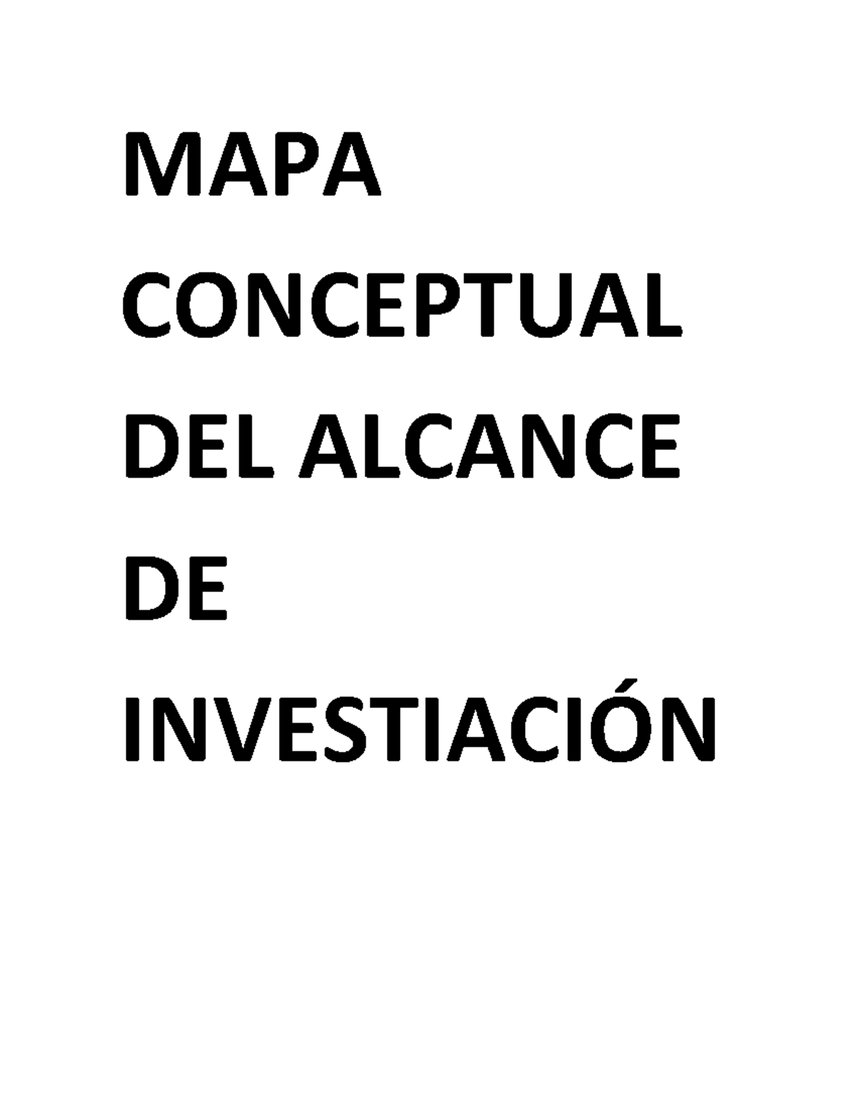 Mapa Conceptual del Alcance de la Investigación Exploratoria y ...