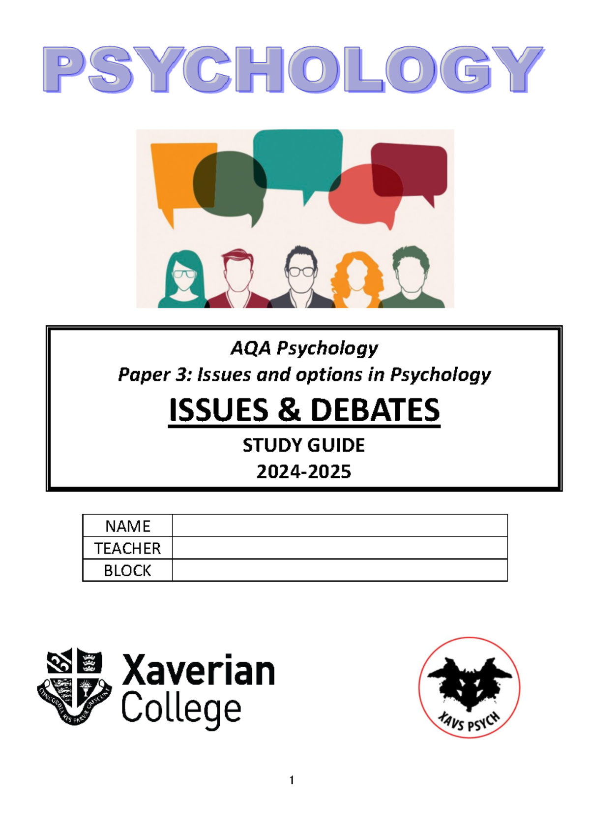 AQA Psychology Paper 3: Issues & Debates Study Guide 2024-2025 - Studocu