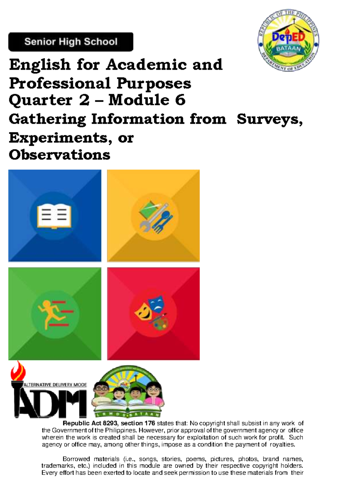 EAPP Q4 M6: Gathering Info from Surveys, Experiments, or Observations ...