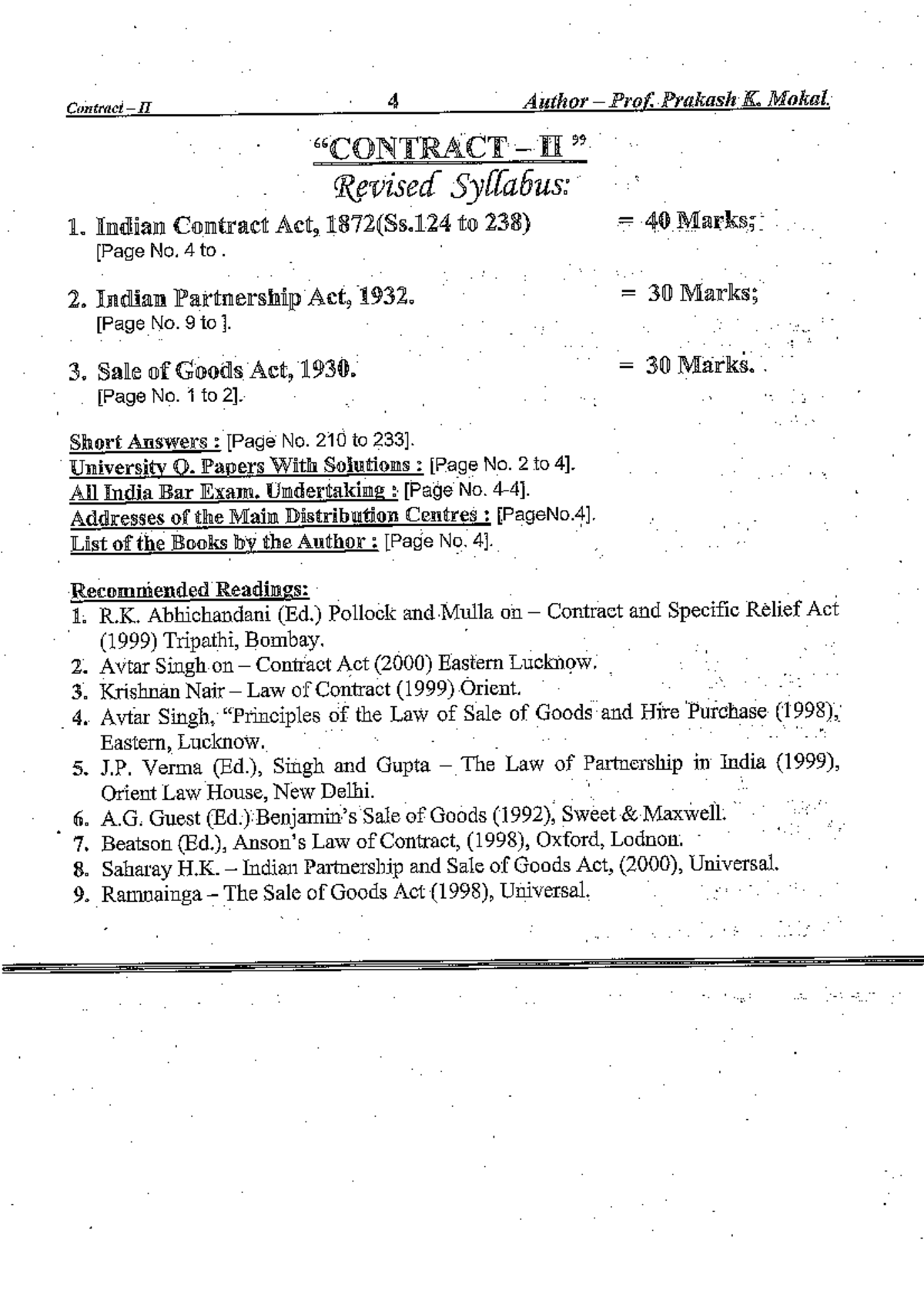 Mokal Contract II Analysis and Key Takeaways - Studocu