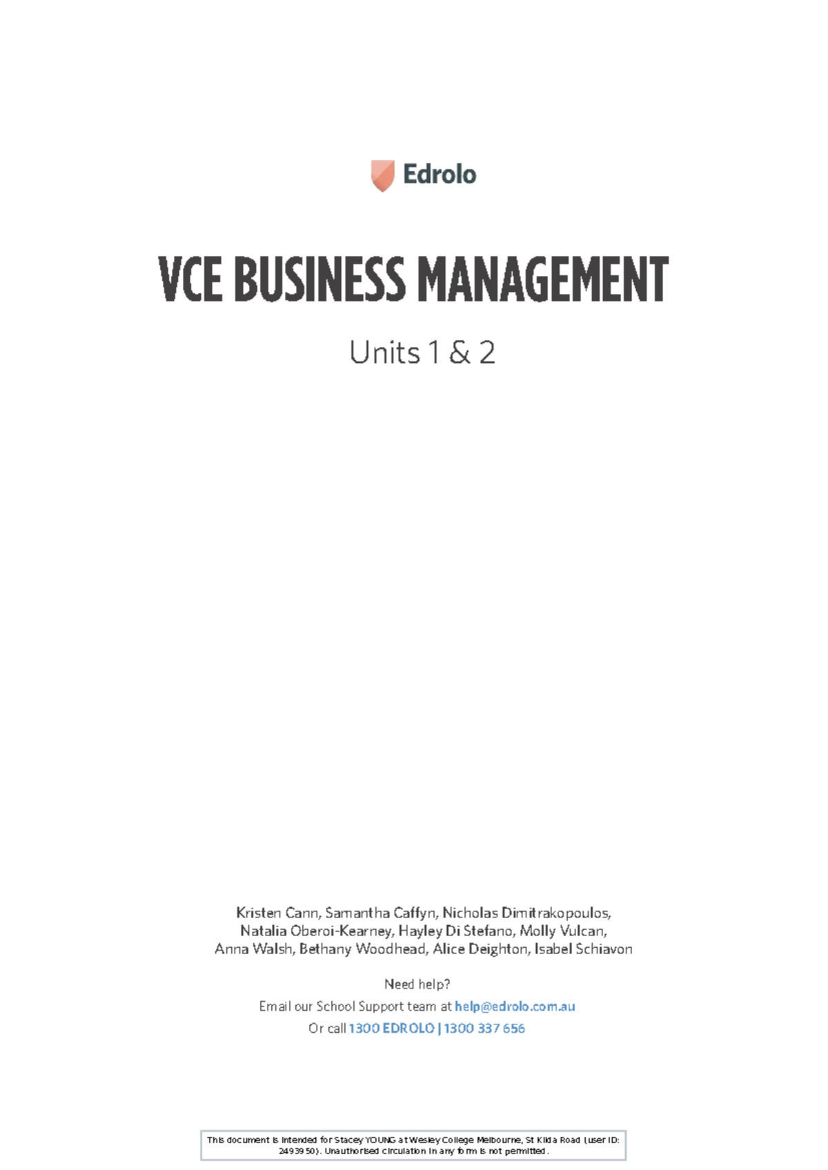 Unit 1 AOS 1: VCE Business Management Overview and Key Concepts - Studocu