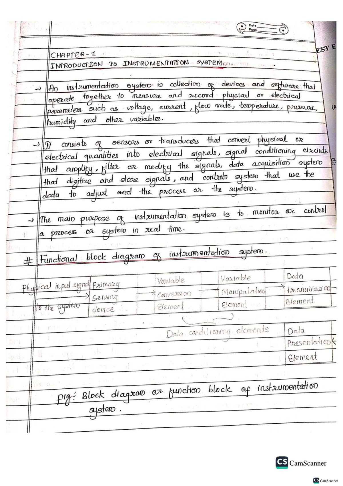 CS 101: Introduction to Instrumentation Systems - Key Concepts and ...