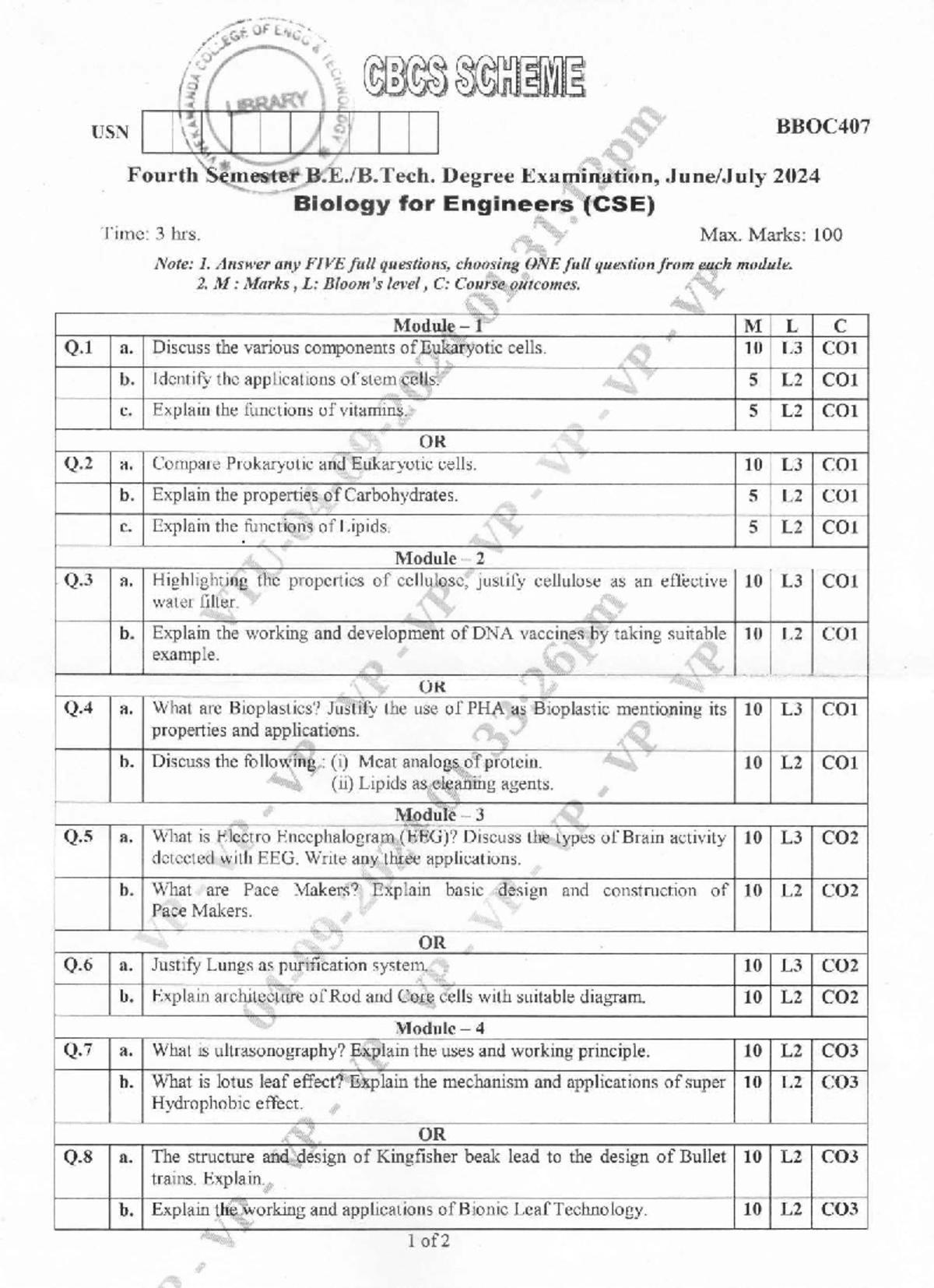 BBOC407 for Engineers: Final Exam Review & Key Concepts - Studocu