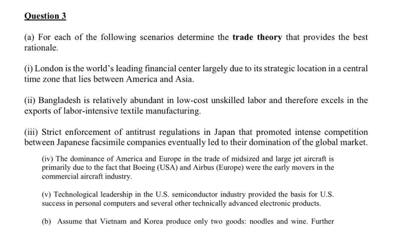 Comparative Advantages in Trade Theory: Note 26 Nov 2025 - Studocu