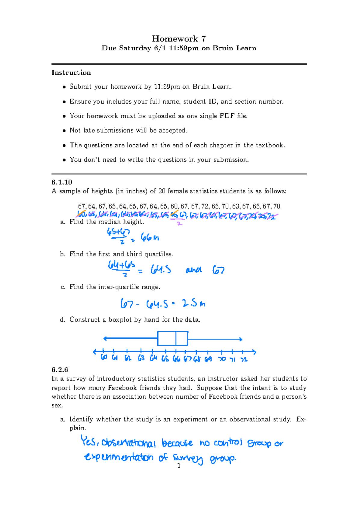 Homework assignment 7: Statistics analysis and data interpretation ...