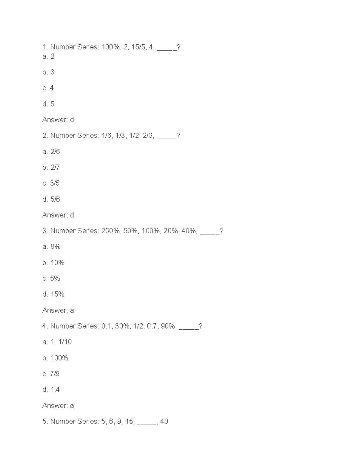 Numerical Ability Practice Questions - Part 2 - Studocu