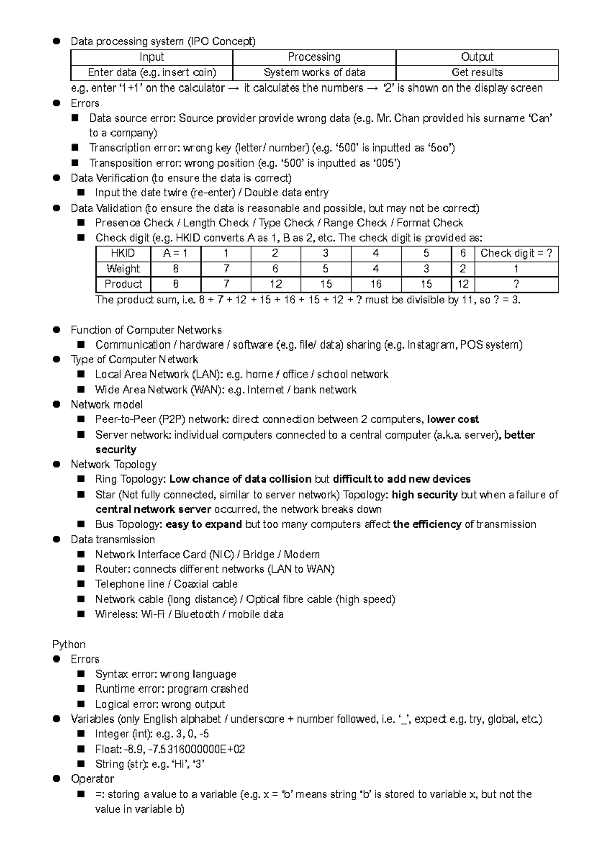 S3 1st Tech - Data Processing System (IPO Concept) Overview - Studocu
