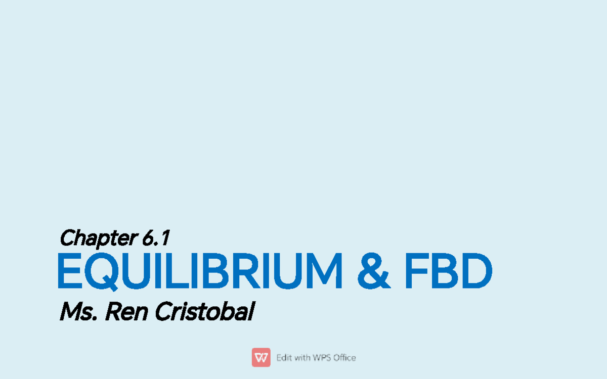 General Physics 1: Chapter 6.1 - Equilibrium & Free Body Diagrams - Studocu