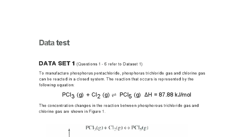 2025 Chemistry Data Test Practice 1: Reaction & Titration Questions ...