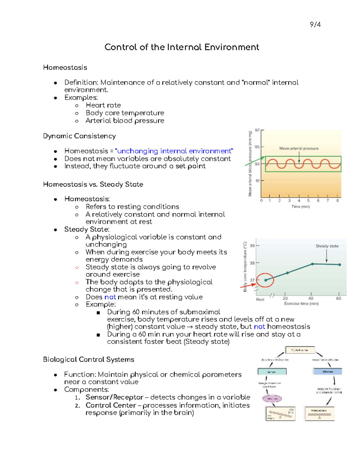 Control of Homeostasis and Biological Regulation Notes - CH 2 - Studocu
