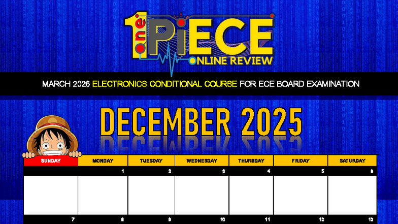 March 2026 ECE Conditional Course Schedule for Board Exam - Studocu