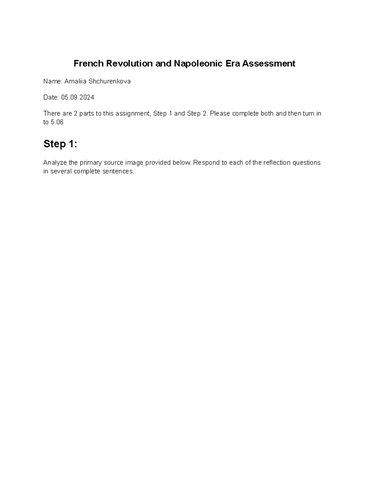 506 v25 French Revolution & Napoleonic Era Assessment Questions - Studocu