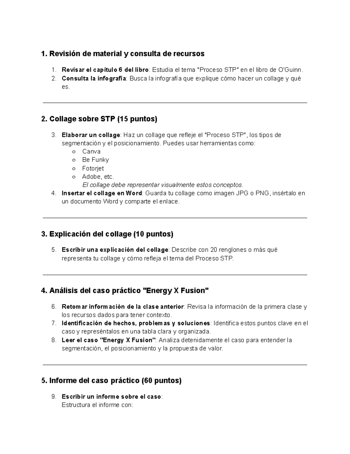 Instruccion de Resumen - 1. Revisión de material y consulta de recursos ...