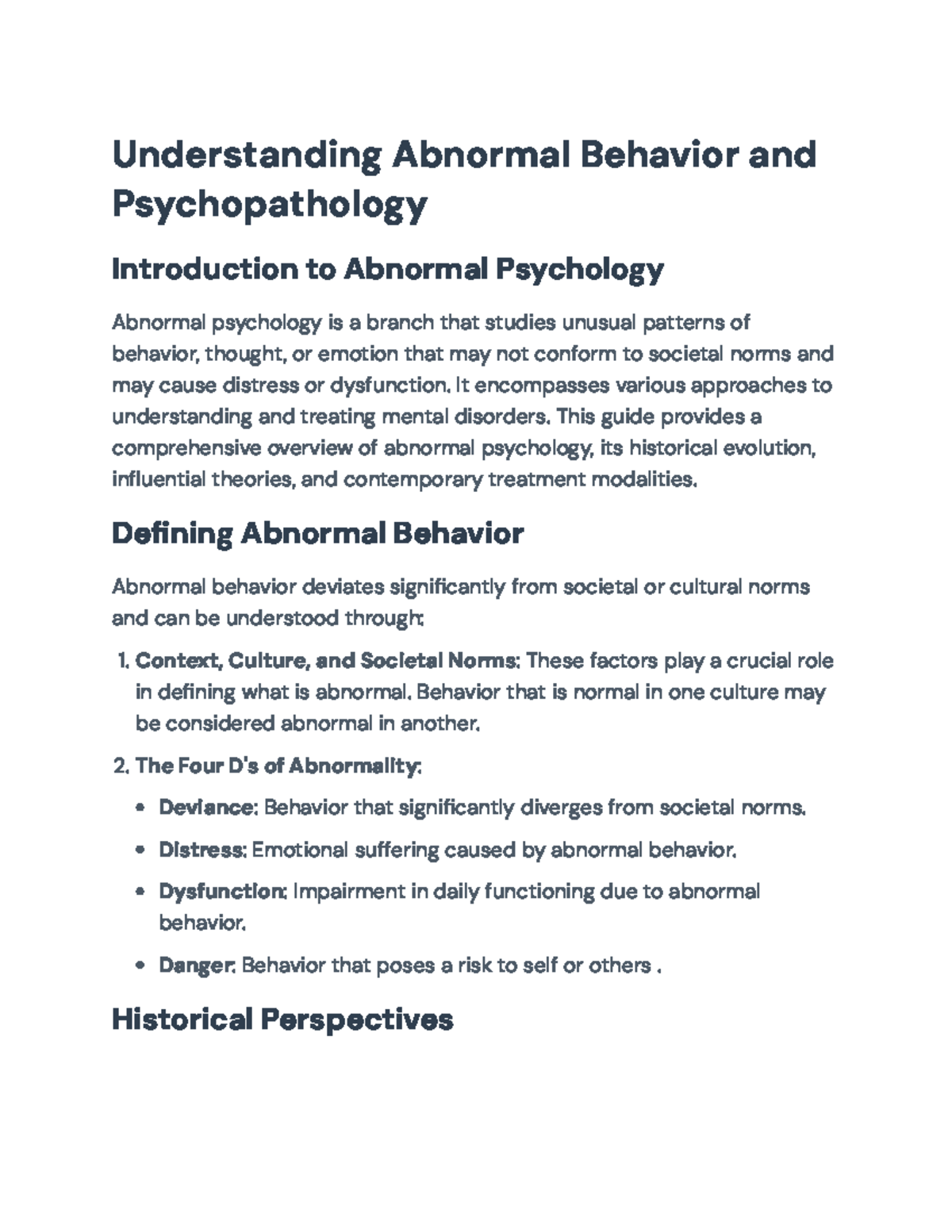 Abnormal Psychology Overview: Theories, Treatments, and Trends ...