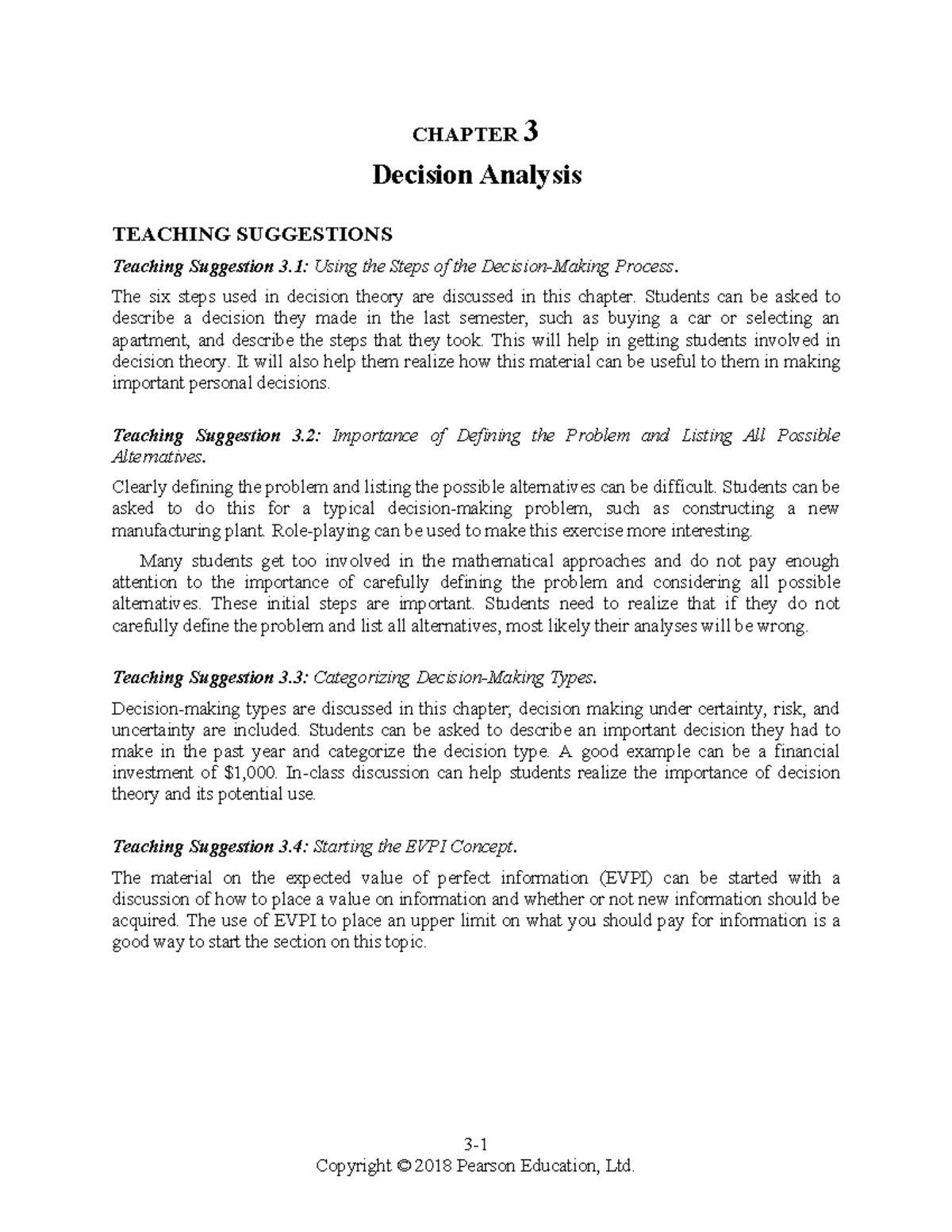 Chapter 8 Linear Programming Applications: Teaching Suggestions And