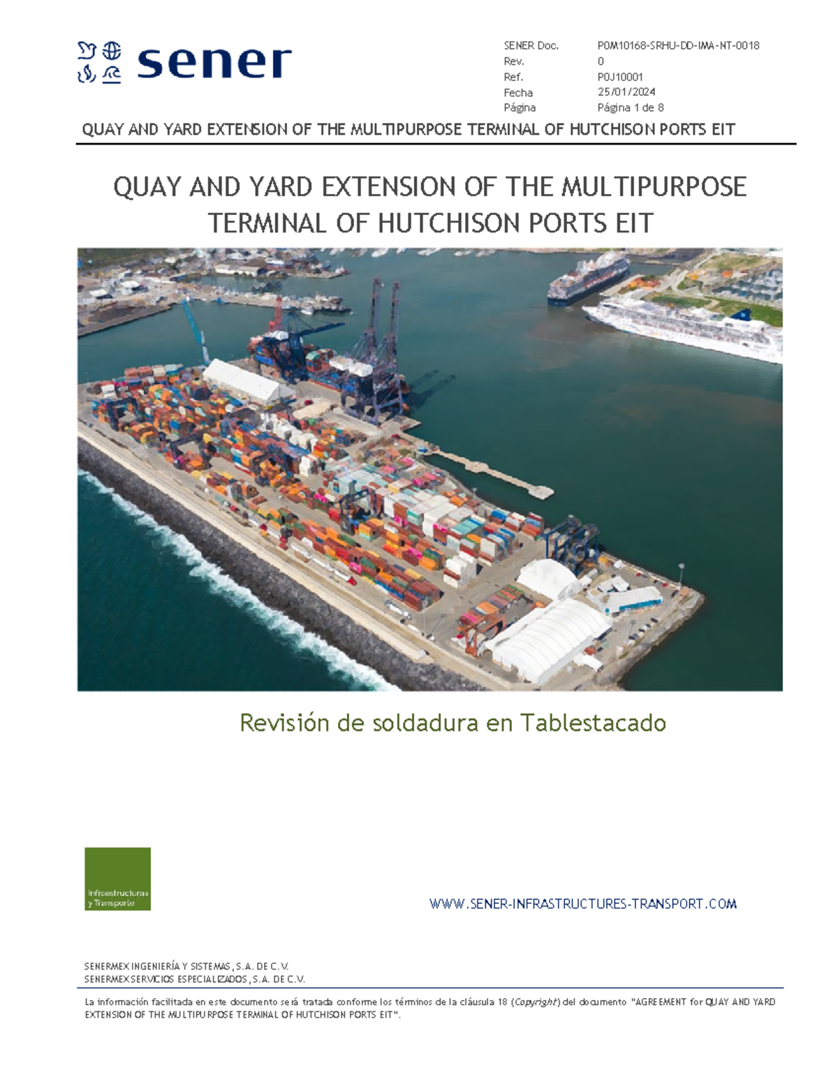 Revisión de Soldadura en Tablestacado - SENER Doc. Rev. EIT - Studocu