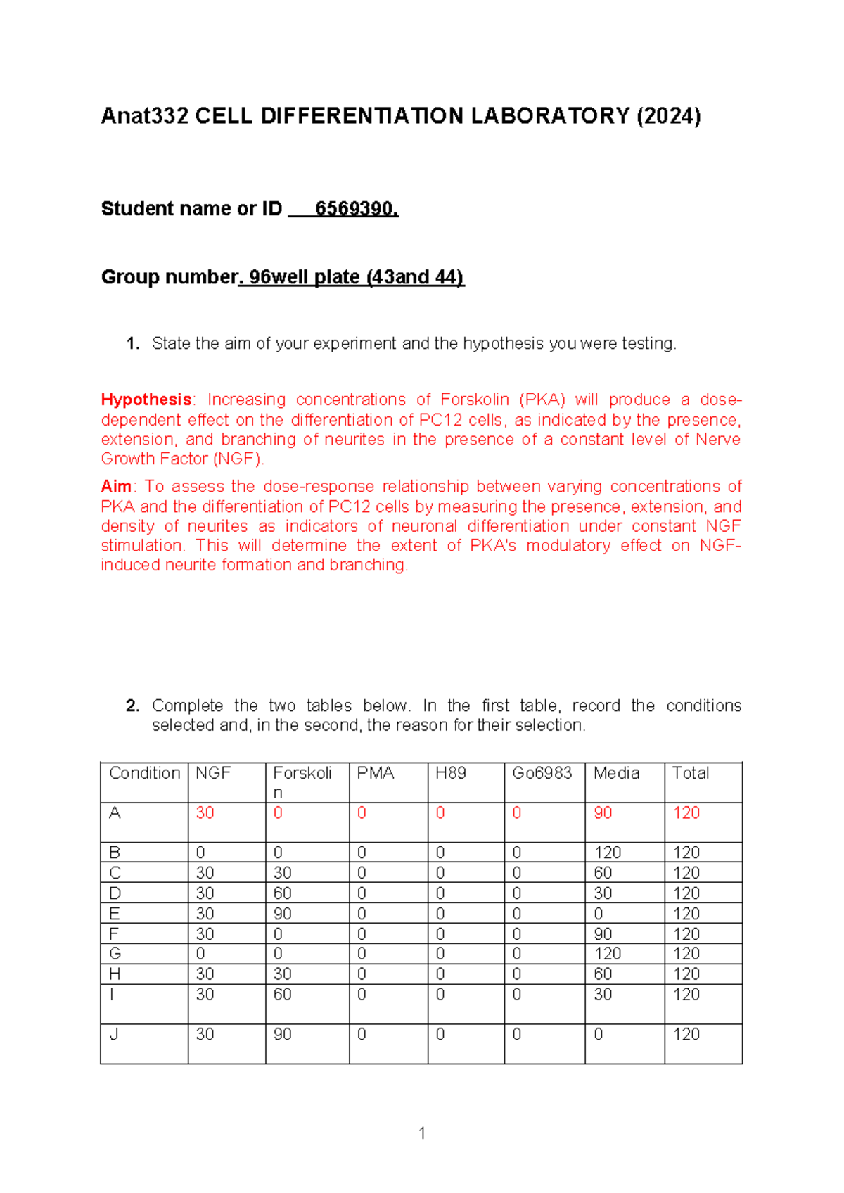 Anat332 Cell Differentiation Lab: Module 3 Experiment Report - Studocu