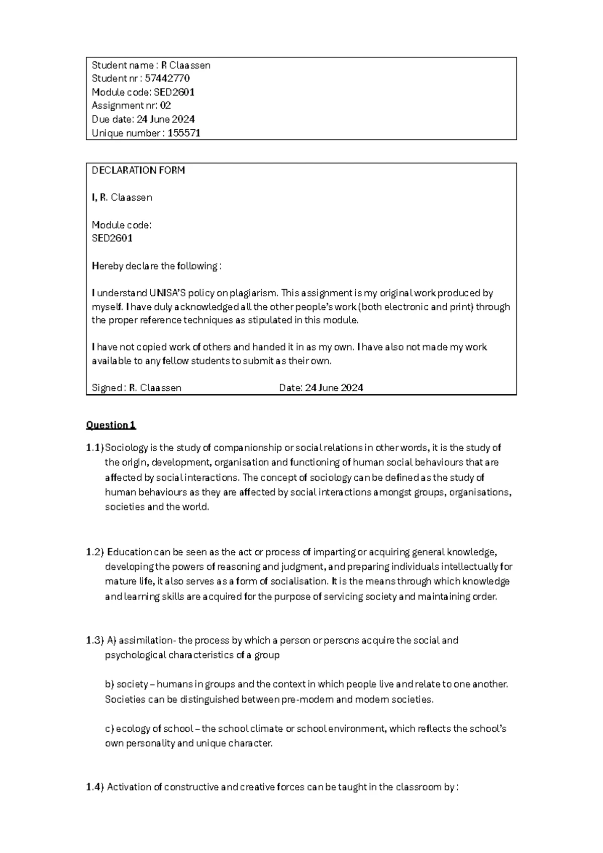 Structuring an assignment 2020 - Structuring an assignment 1. Purpose ...