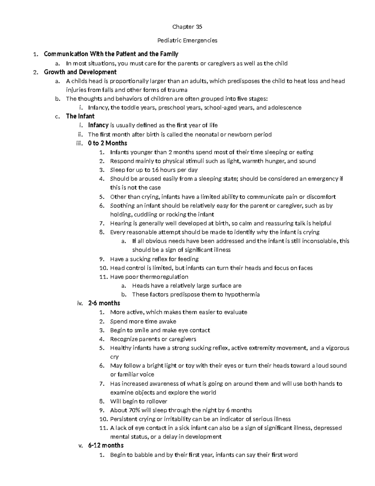Ch. 10 (Patient Assessment) Notes - Patient Assessment (Chapter 10 ...