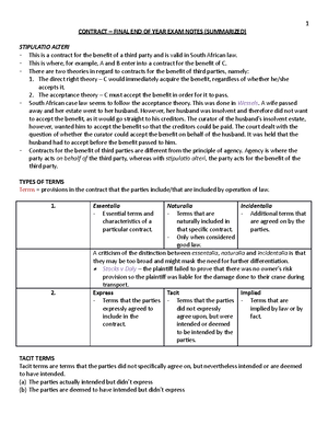 Mistake - Lecture notes - MISTAKE: iustus error doctrine. One other ...