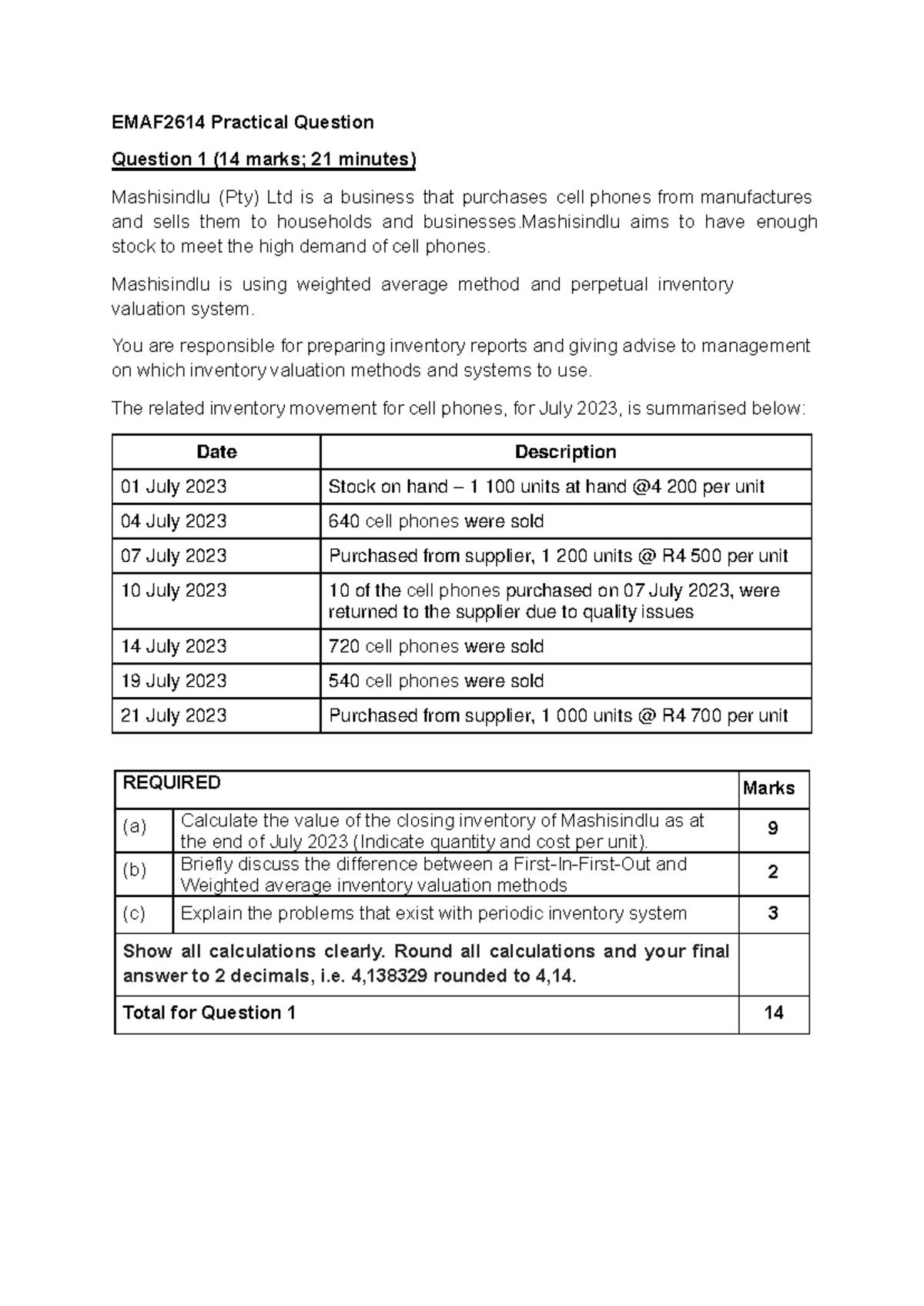Cost Accounting Practice Questions and Solutions - Studocu