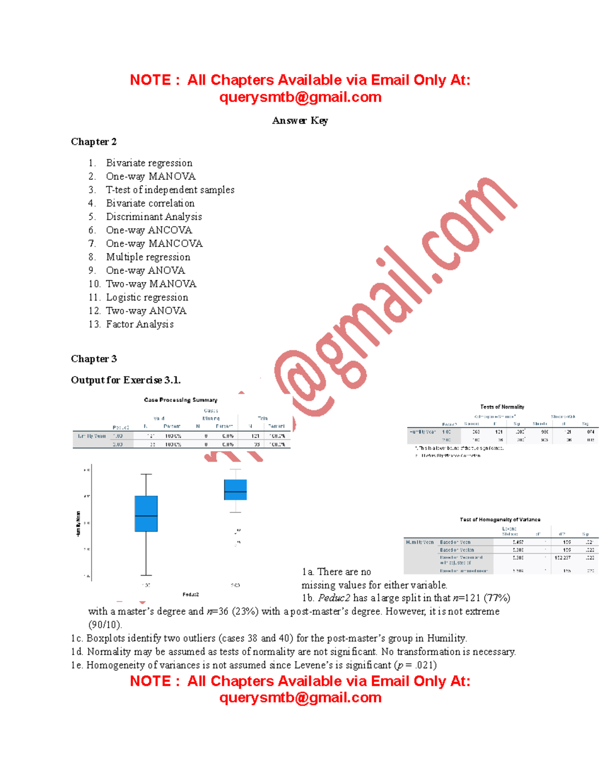 Solutions For Advanced Multivariate Stat Methods 7th Ed Studocu