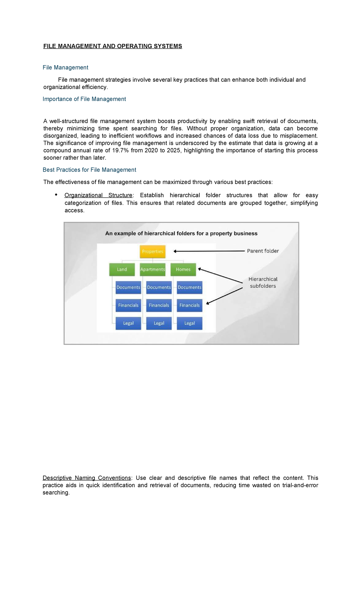 AE21 File Management & Operating Systems: Best Practices & Security - Studocu