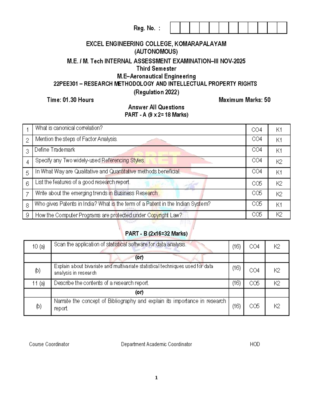 22PEE301 Research Methodology & IPR - Internal Assessment Notes - Studocu