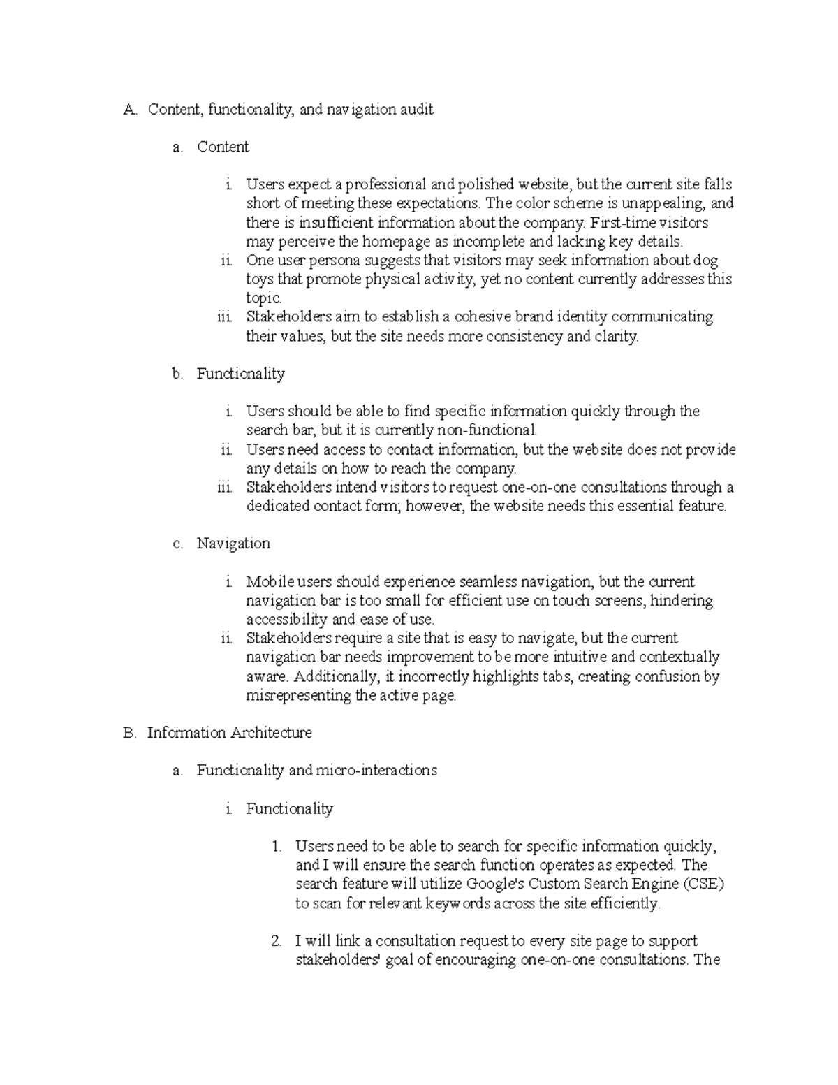 C773 Task 1 Rev. 2 - User Interface Design C773 - A. Content ...