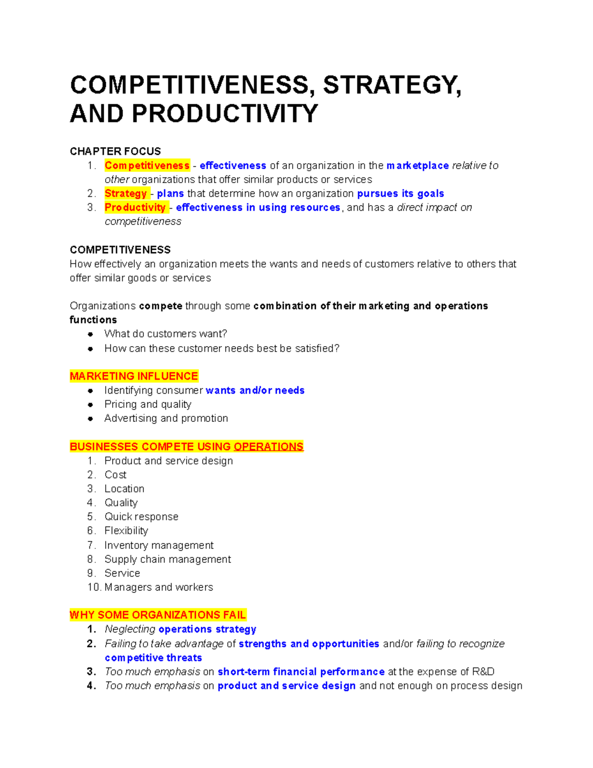 2 - Competitiveness, Strategy, AND Productivity - COMPETITIVENESS ...
