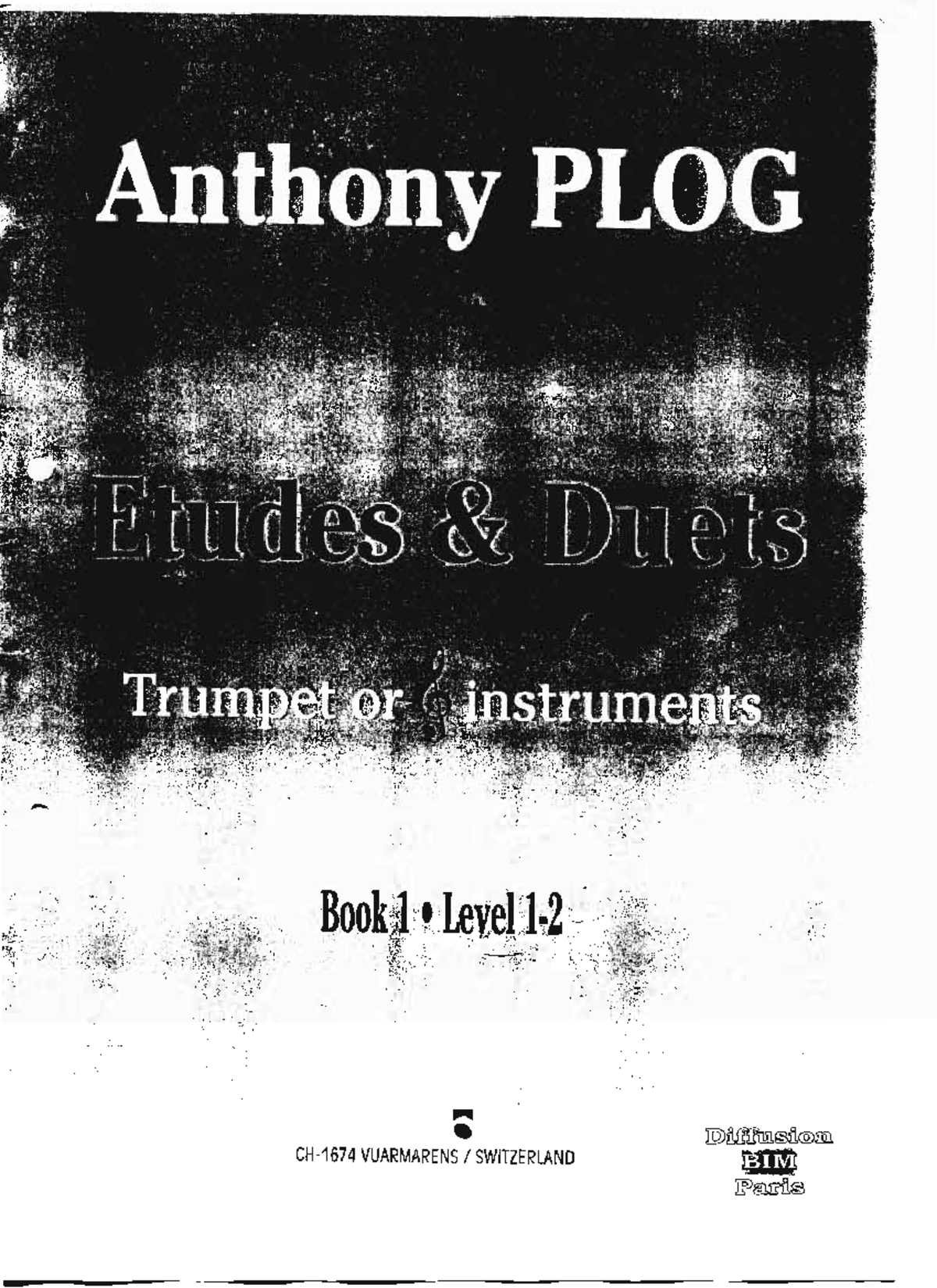 Anthony PLOG Etudes & Duets for Trumpet Book 1 Level 1-2 - Studocu