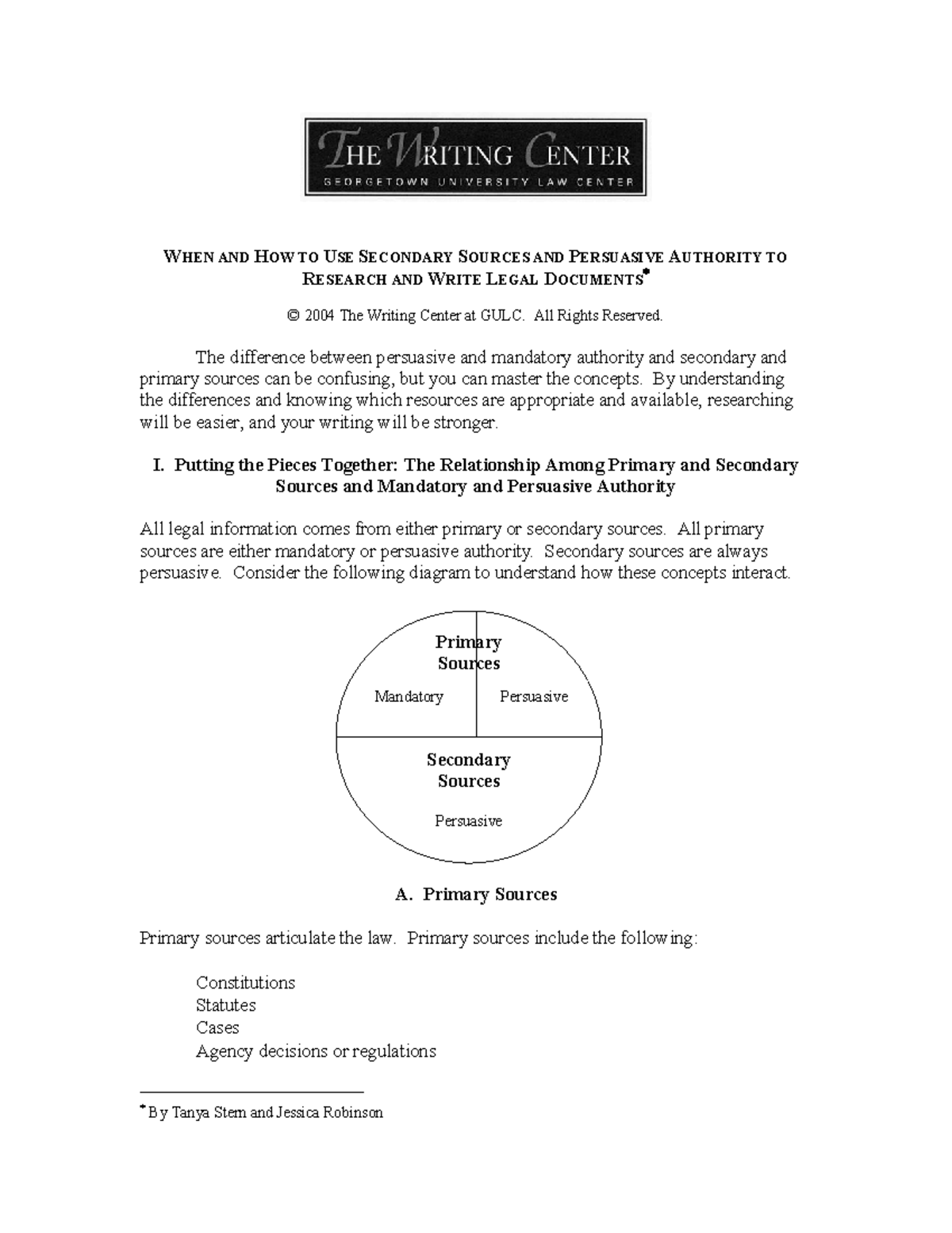 Understanding Secondary Sources & Persuasive Authority in Legal ...
