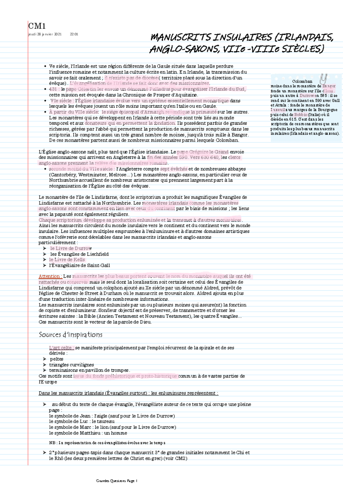 Manuscrits Insulaires et Orfèvrerie: Perspectives Irlandaises et Anglo ...